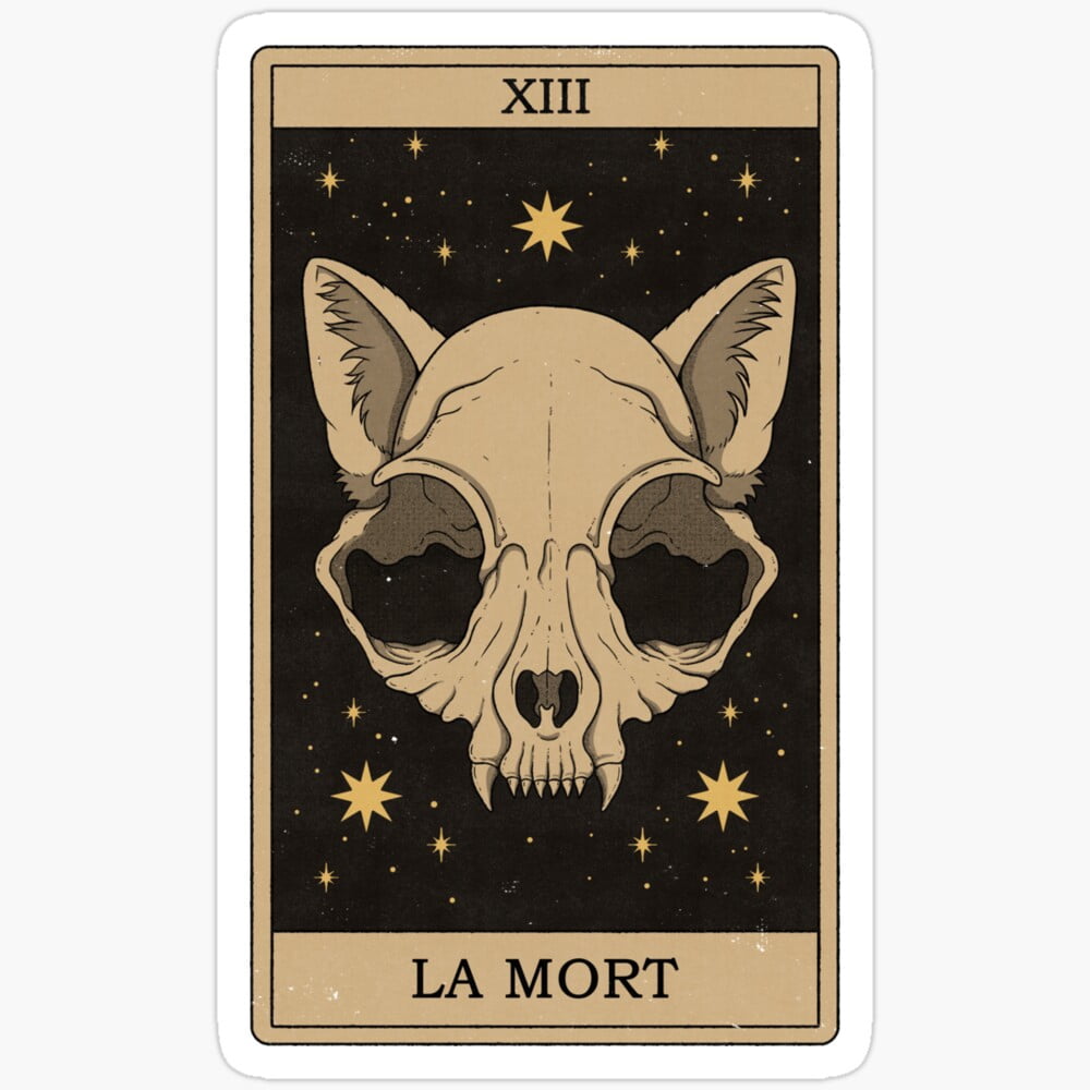 DOPASTICKER La Mort - Des Chats Perfect Sticker Gift Everyone Phone ...