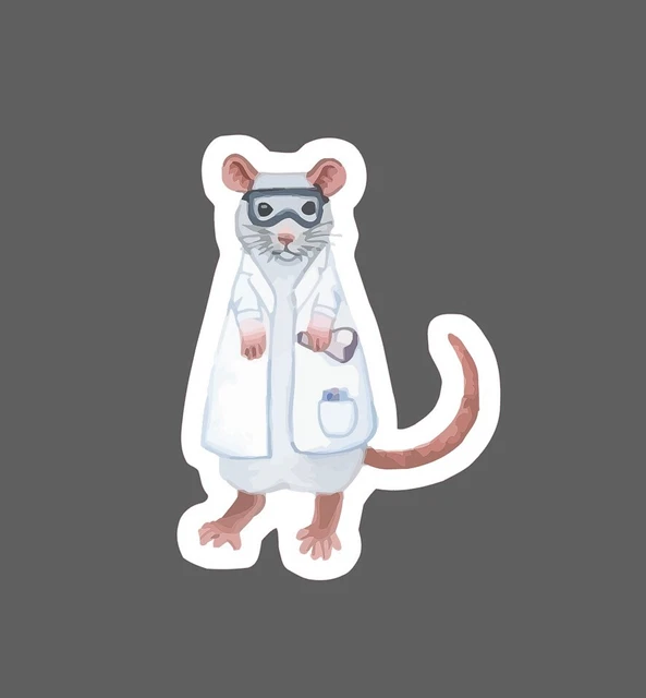 DOPASTICKER Lab Rat Sticker Experiment Science Lab Coat Sticker Phone ...