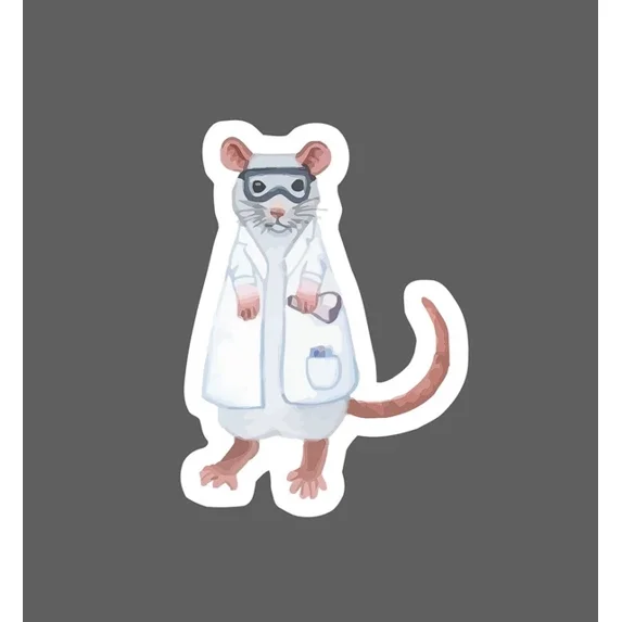 DOPASTICKER Lab Rat Sticker Experiment Science Lab Coat Sticker Phone ...