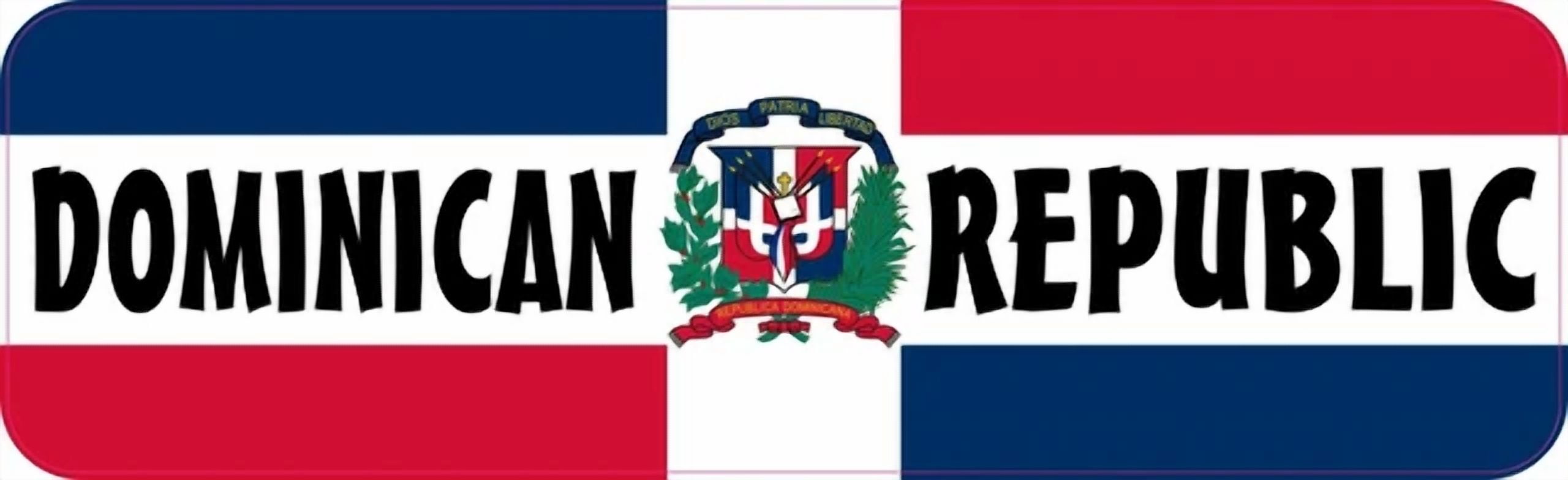 DOPASTICKER Labeled Dominican Republic Flag Sticker Vehicle Sticker ...