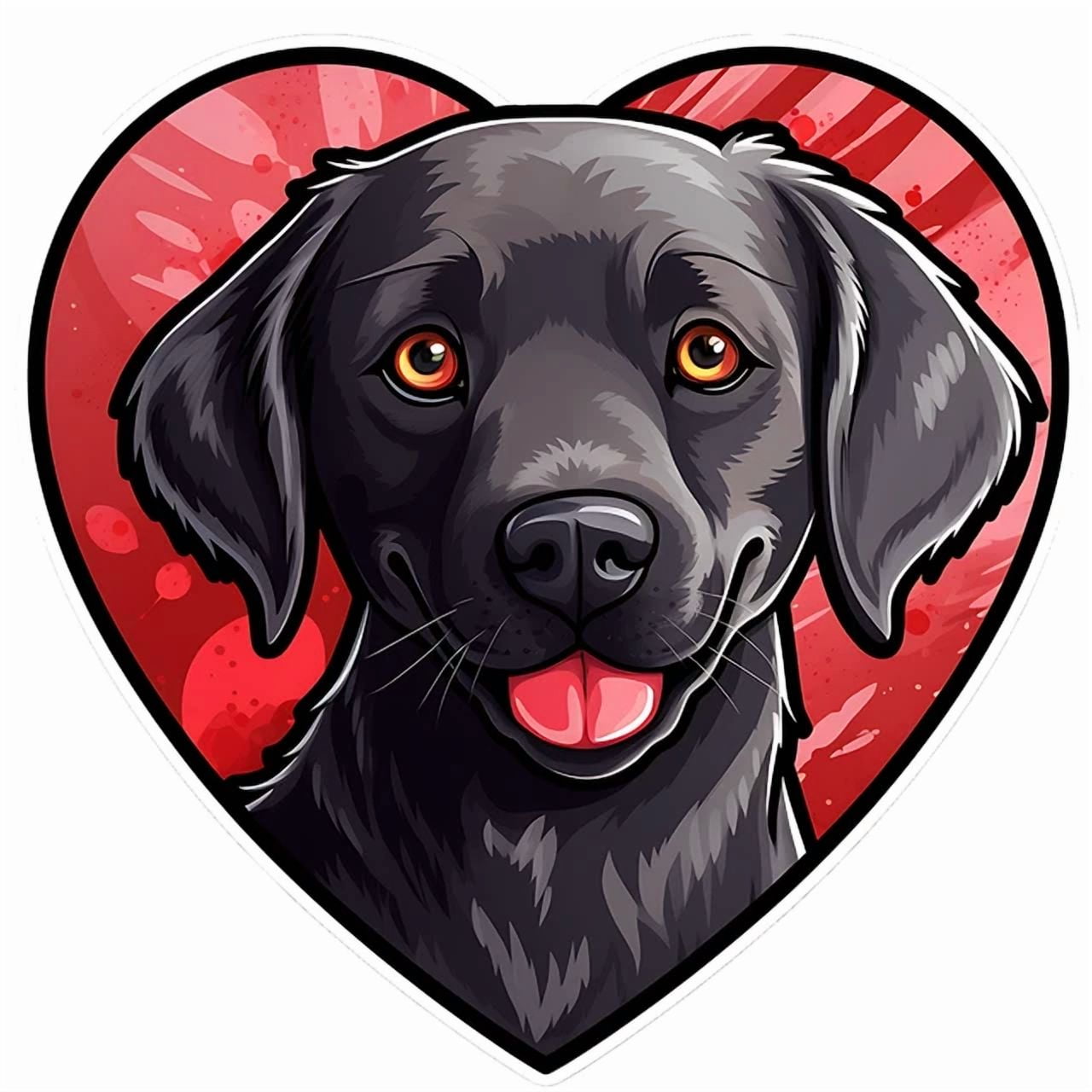DOPASTICKER Labrador Retriever Car Sticker Dog Sticker Phone Sticker ...