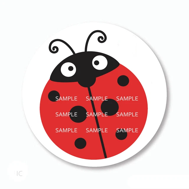 DOPASTICKER Ladybug Favor Stickers Lady Bug Ladybug Phone Decal Water ...