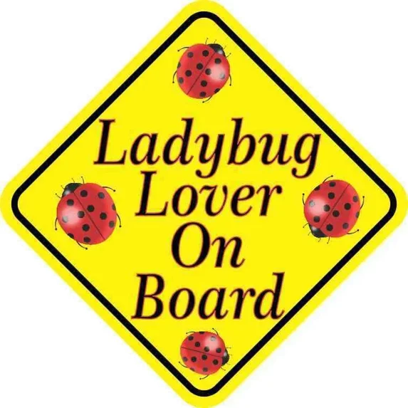 DOPASTICKER Ladybug Lover On Board Sticker Phone Sticker, Latop Sticker ...