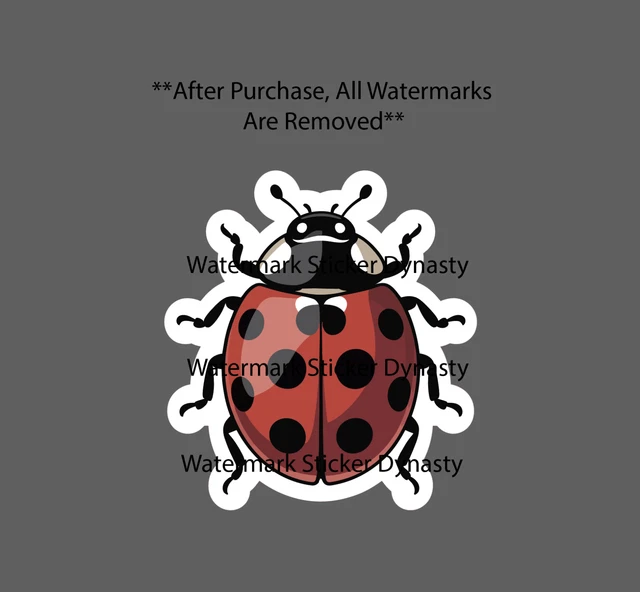 DOPASTICKER Ladybug Sticker Animal Plants Garden Nature Sticker Phone ...