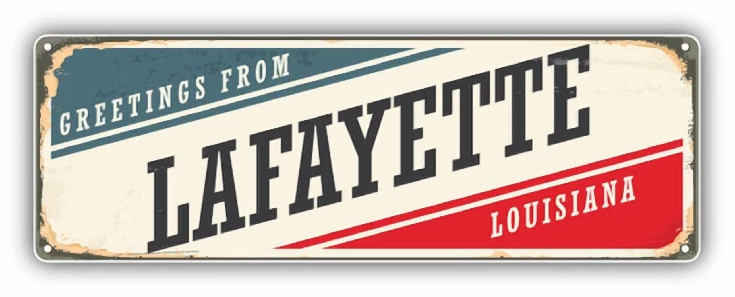 DOPASTICKER Lafayette Retro Travel Tin Sign Car Sticker Phone Decal ...