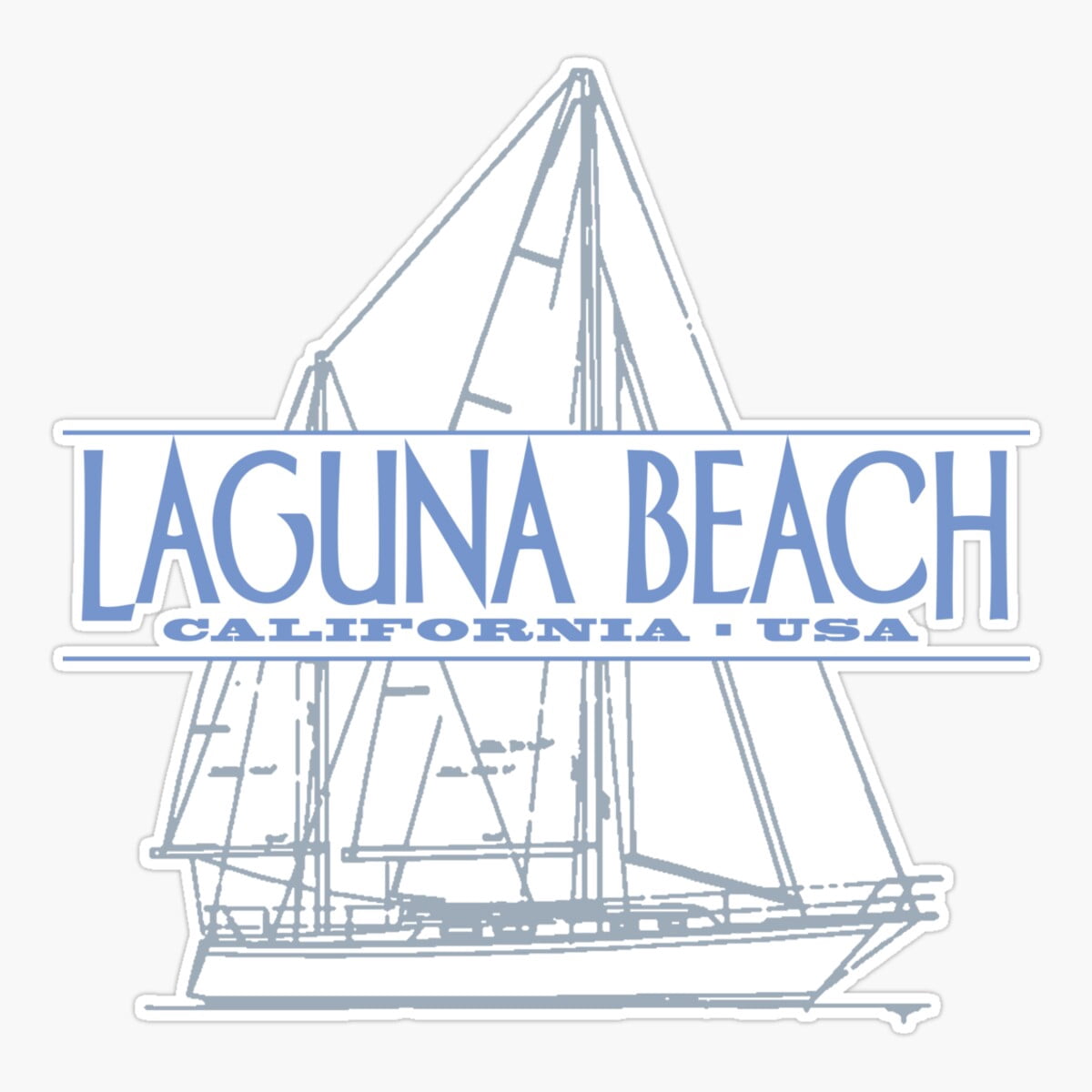 DOPASTICKER Laguna Beach California Sticker, Phone Sticker Water Bottle ...