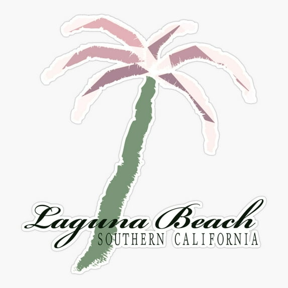 DOPASTICKER Laguna Beach Palm Sticker, Phone Sticker Water Bottle ...