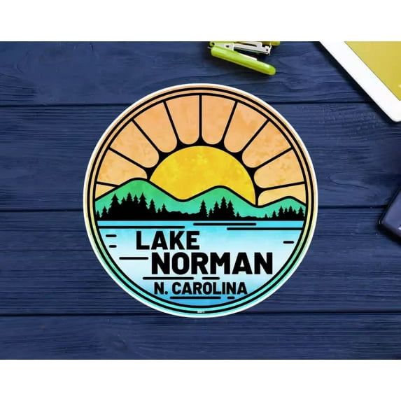 DOPASTICKER Lake Norman North Carolina Sticker Nc Indoor Outdoor ...