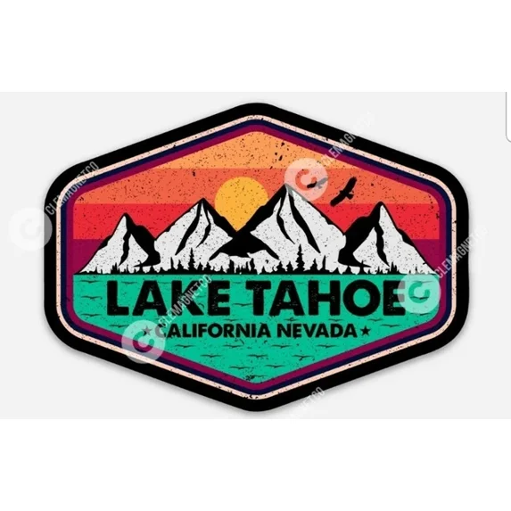 DOPASTICKER Lake Tahoe Sticker - California Nevada Lakes Skiing Boating ...