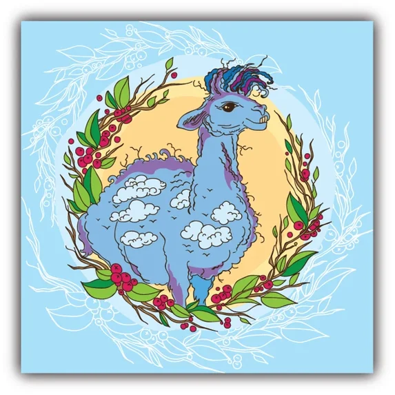 DOPASTICKER Lama Abstract Sticker Decal Phone Decal Water Bottle ...