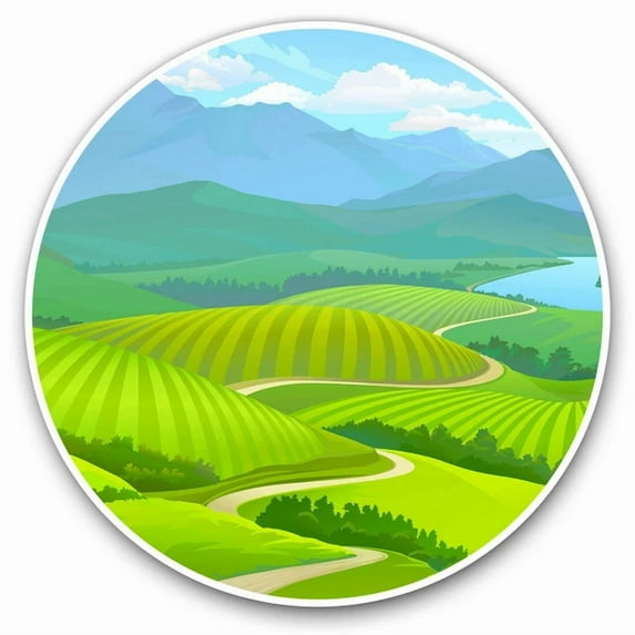 DOPASTICKER Landscape Valley Cool Gift Decorative Laptop, Phone ...