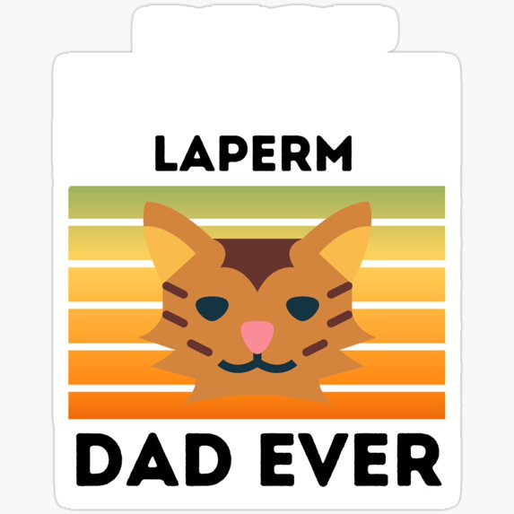 DOPASTICKER Laperm Cat Dad Lovers, Fathers Day Gift Laperm Lovers ...