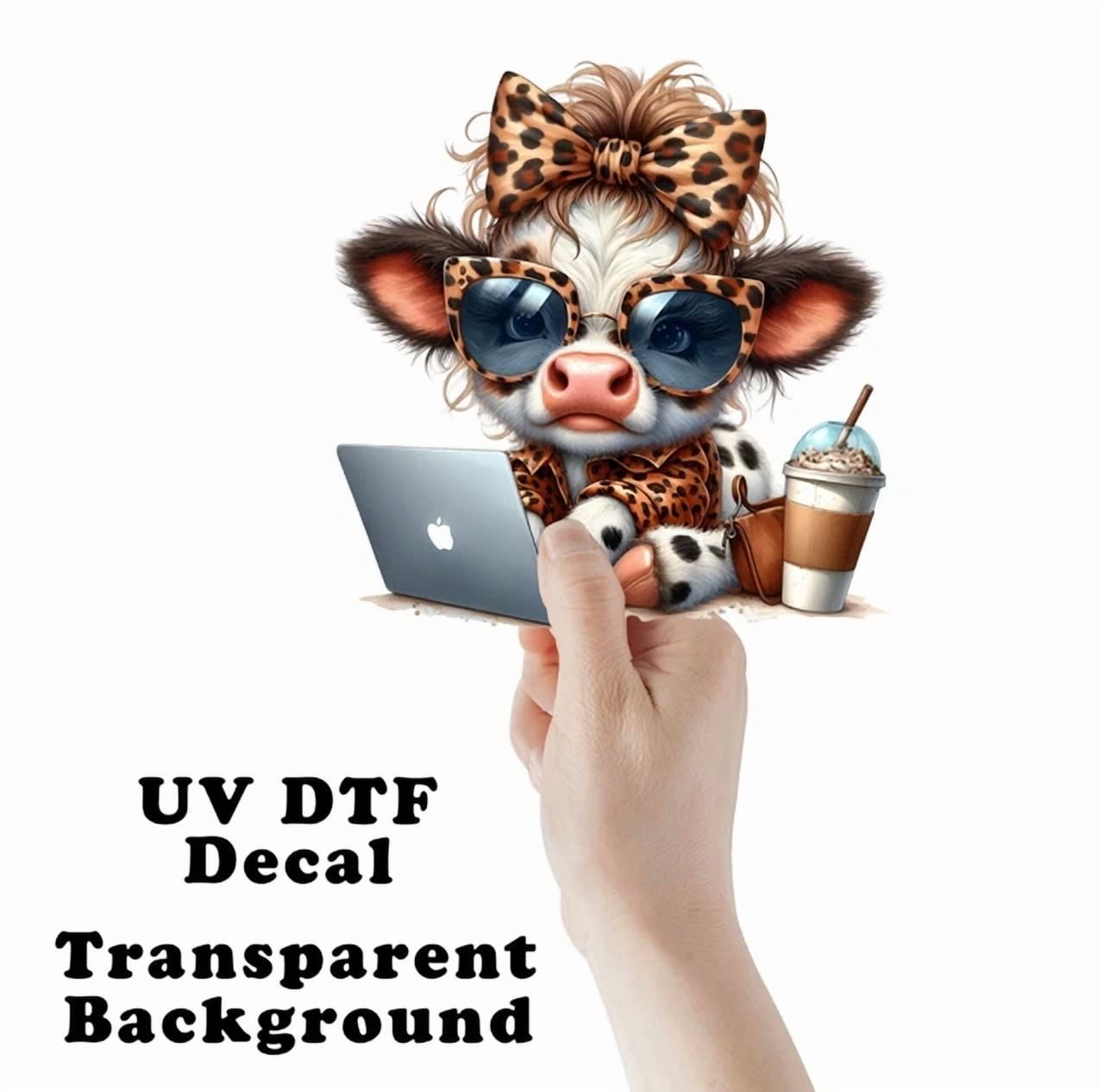 DOPASTICKER Laptop Cow Leo.Pard Print Sticker - Design Preview Only ...