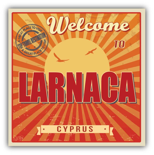 DOPASTICKER Larnaca Cyprus Grunge Welcome Label Car Sticker Phone Decal ...