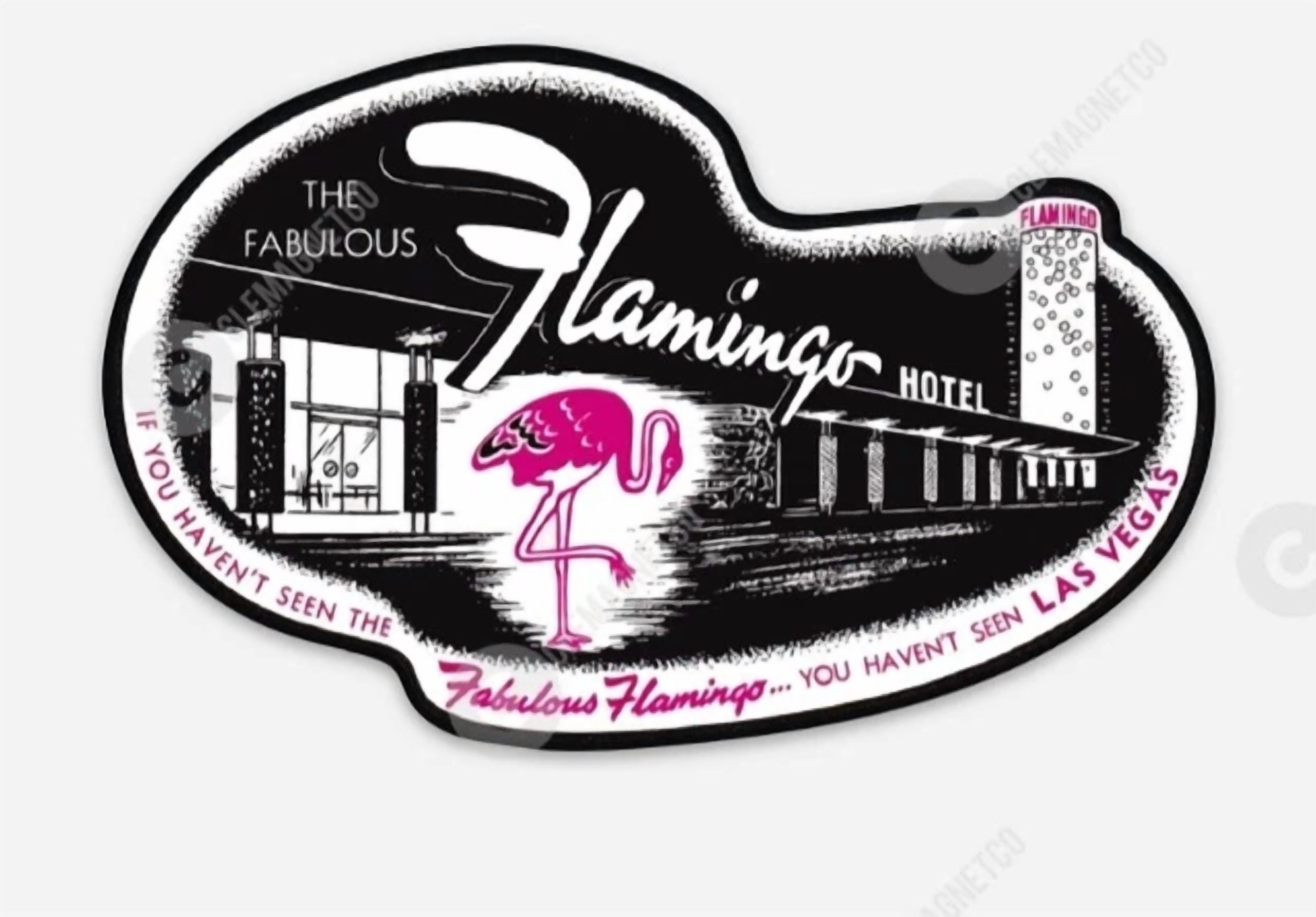 DOPASTICKER Las Vegas Flamingo Hotel Sticker Man Cave Fridge Car ...