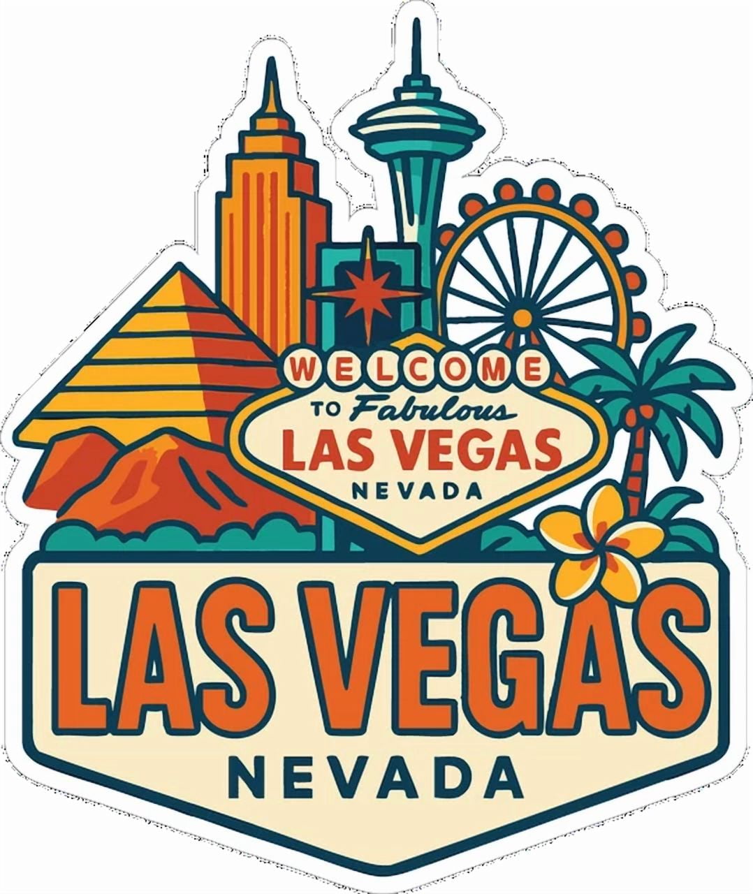 DOPASTICKER Las Vegas Sticker Decal City Skyline Landmark Design Phone ...