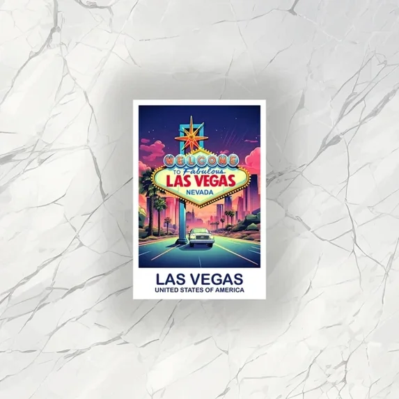 DOPASTICKER Las Vegas Travel Sticker Las Vegas Sticker, City Skyline ...