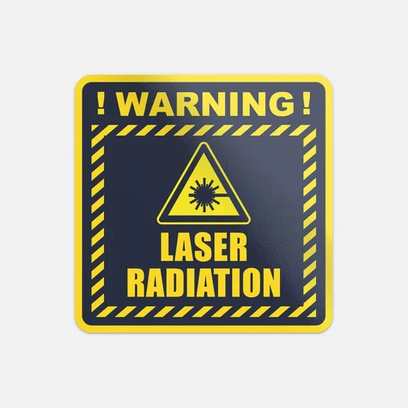 DOPASTICKER Laser Radiation Warning Sign Sticker Decal Phone Decal ...