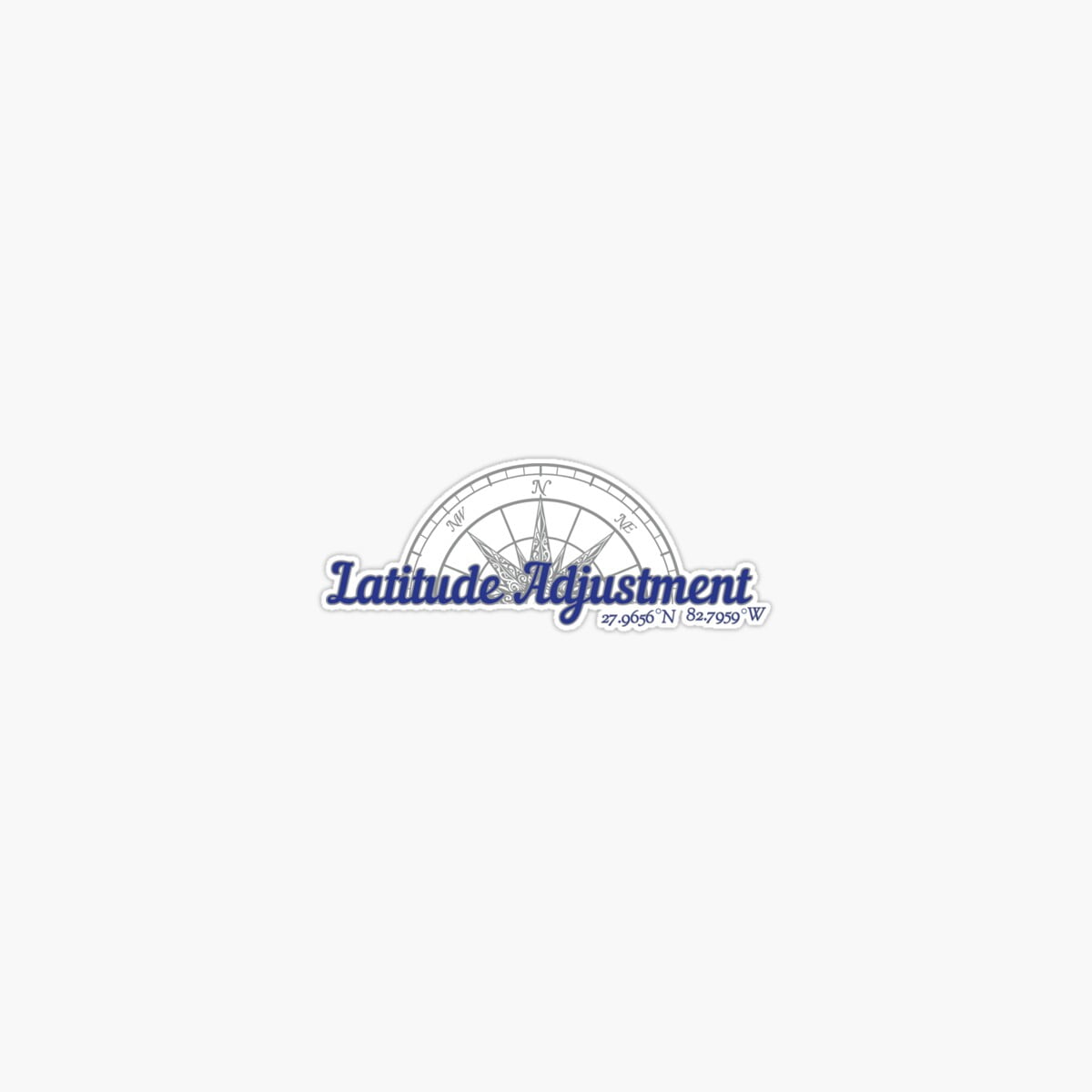 DOPASTICKER Latitude Adjustment 27.9656 N 82.7959 W Alt Version Sticker ...