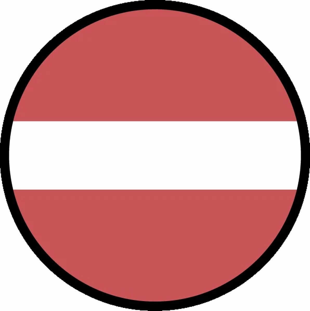 DOPASTICKER Latvia Flag Circle Sticker Decal Phone Decal Water Bottle ...
