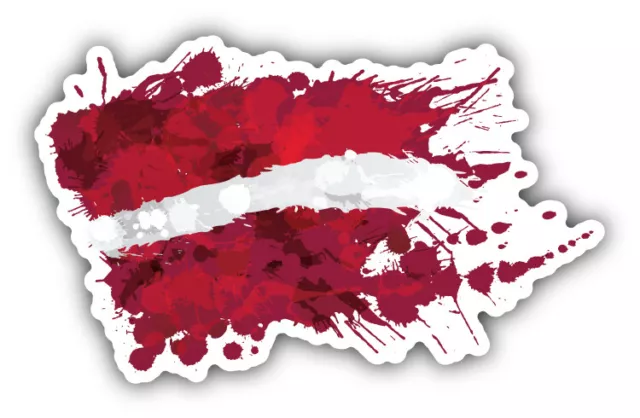 DOPASTICKER Latvia Flag Grunge Splash Car Sticker Phone Decal Water ...