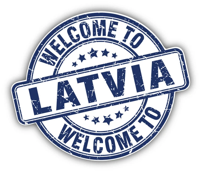 DOPASTICKER Latvia Grunge Welcome Travel Car Sticker Phone Decal Water ...