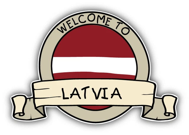 DOPASTICKER Latvia Welcome Sticker Decal Phone Decal Water Bottle ...
