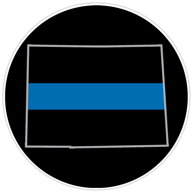 DOPASTICKER Law Enforcement Thin Blue Line Colorado State Sticker ...