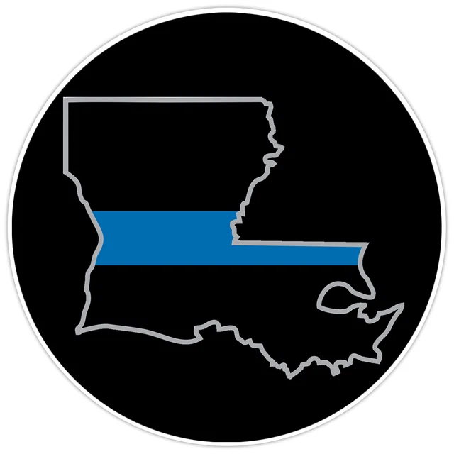 DOPASTICKER Law Enforcement Thin Blue Line Louisiana State Sticker ...