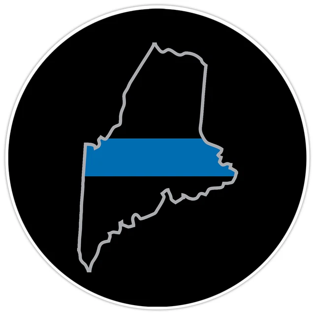 DOPASTICKER Law Enforcement Thin Blue Line Maine State Sticker Military ...