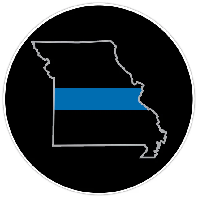 DOPASTICKER Law Enforcement Thin Blue Line Missouri State Sticker ...