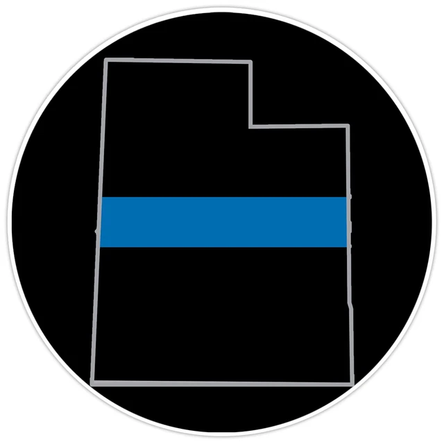 DOPASTICKER Law Enforcement Thin Blue Line Utah State Sticker Military ...