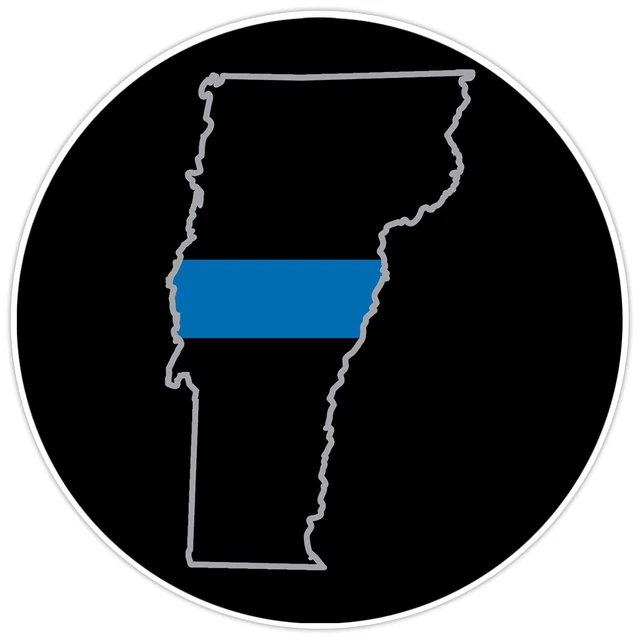 DOPASTICKER Law Enforcement Thin Blue Line Vermont State Sticker ...