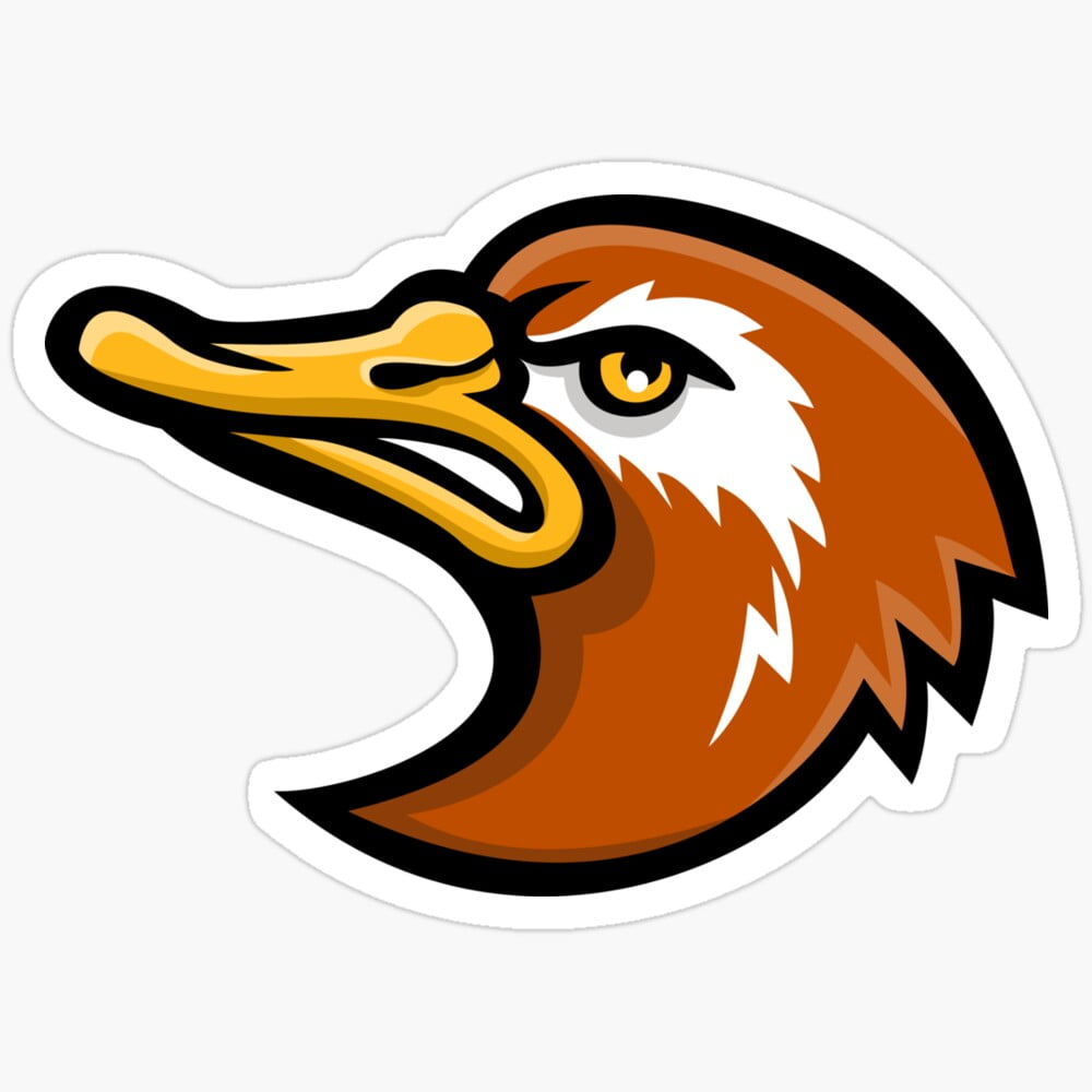 DOPASTICKER Laysan Duck Head Mascot Sticker Phone Decal Water Bottle ...