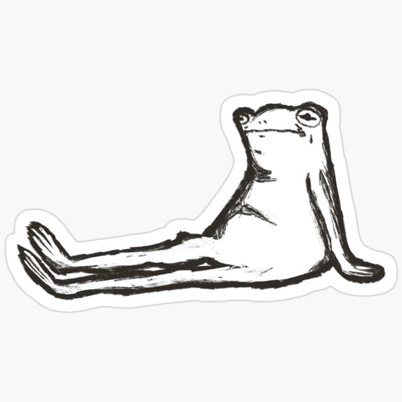 DOPASTICKER Lazy Frog Sticker Phone Decal Water Bottle Stickers, Cars ...