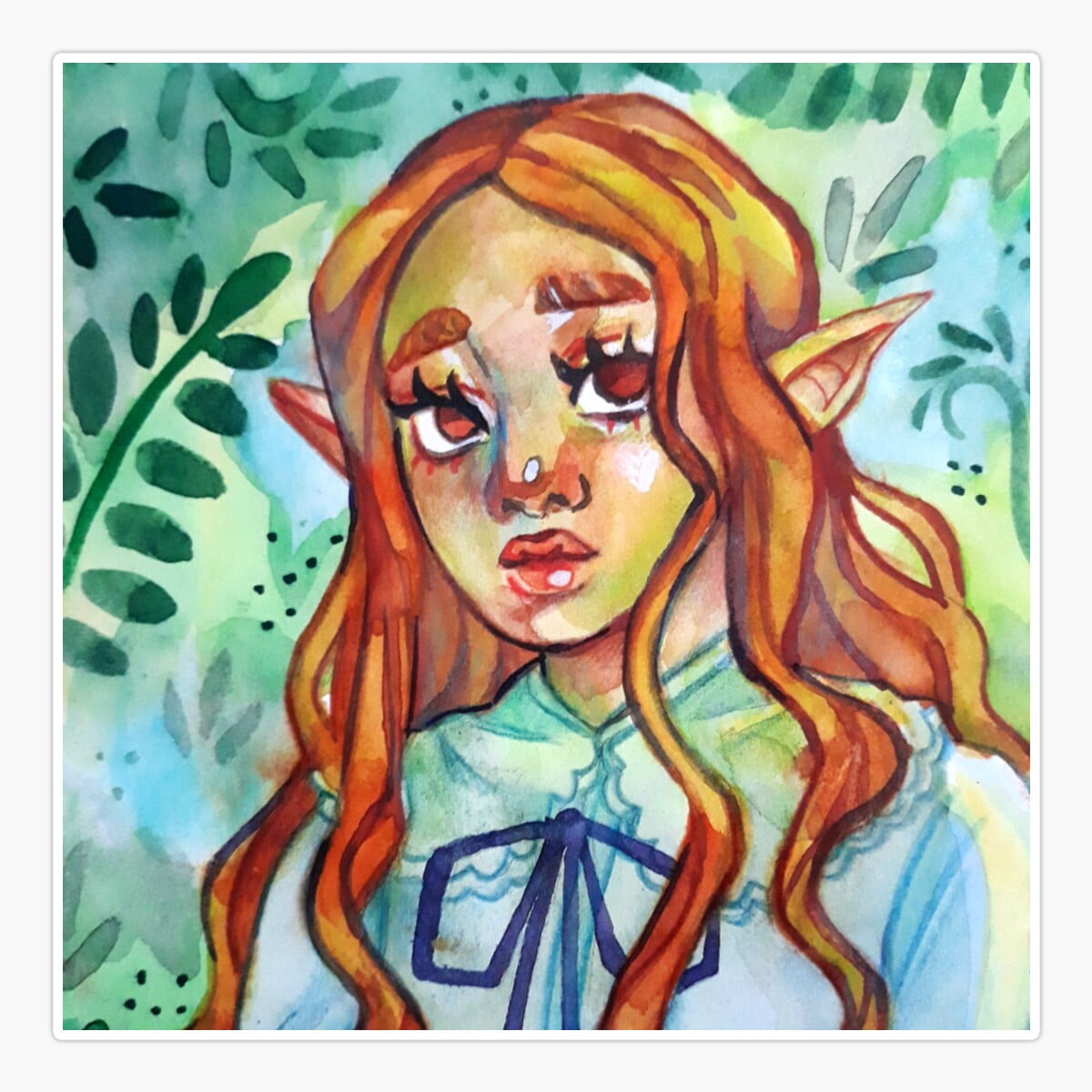 DOPASTICKER Leaf Elf (Lealf) Sticker, Phone Sticker Water Bottle ...