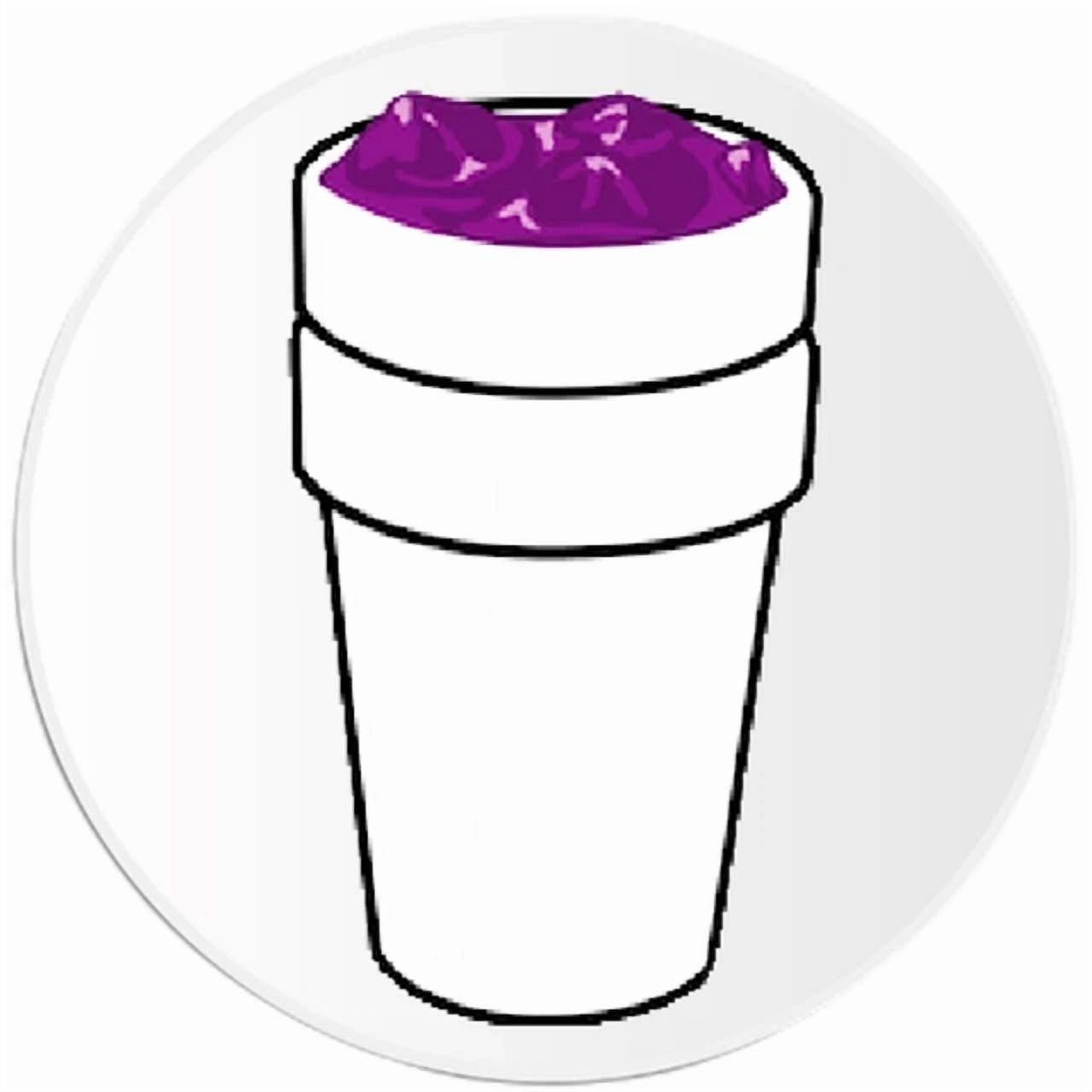 DOPASTICKER Lean Cup Sticker, Purple Drank Sizzurp Lean Styrofoam Phone ...