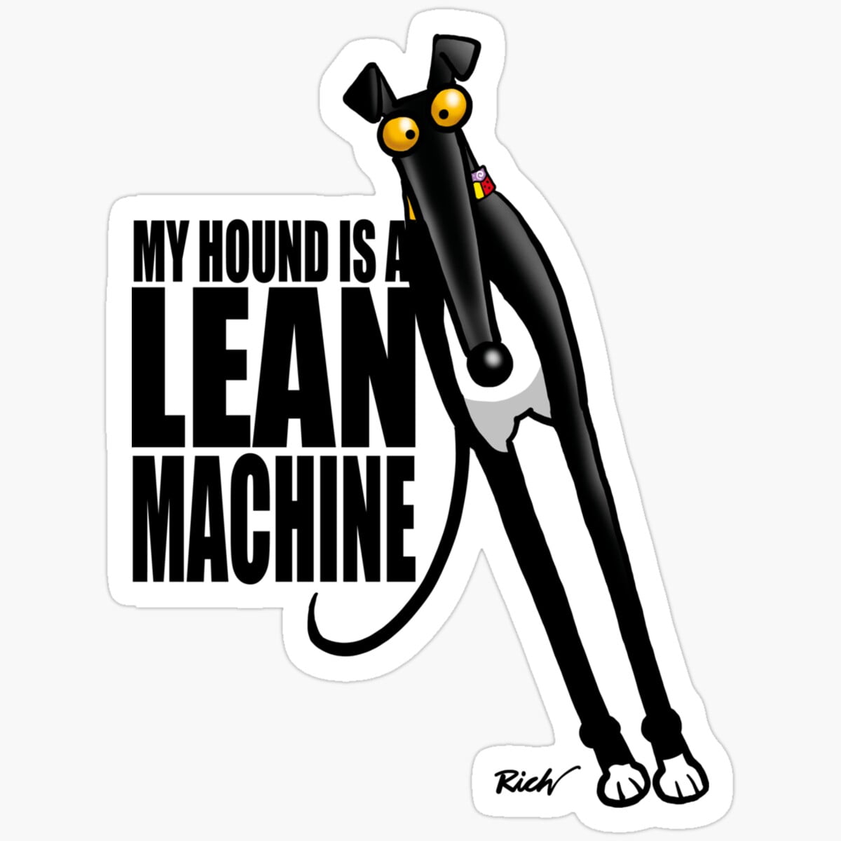 DOPASTICKER Lean Machine Sticker, Waterproof Sticker For Pet Lovers ...