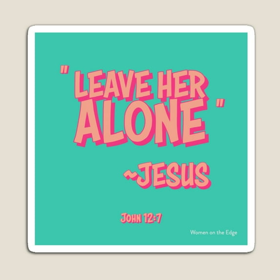 DOPASTICKER Leave Her Alone! - Jesus Sticker Decorative Laptop, Phone ...
