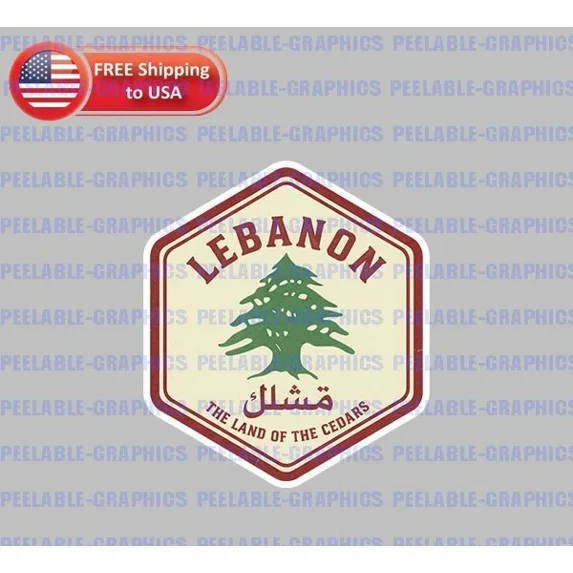 DOPASTICKER Lebanon Country Souvenir Sticker Travel Luggage Sticker ...