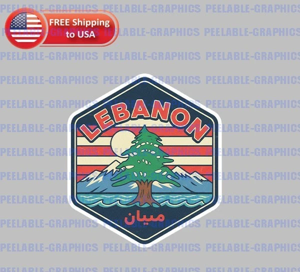 DOPASTICKER Lebanon Country Souvenir Sticker Travel Luggage Sticker ...