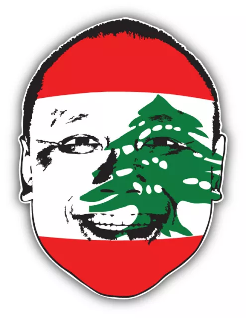 DOPASTICKER Lebanon Flag Man Face Car Sticker Phone Decal Water Bottle ...