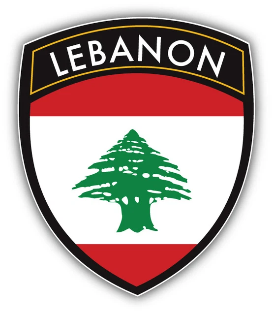 DOPASTICKER Lebanon Flag Shield Car Sticker Phone Decal Water Bottle ...