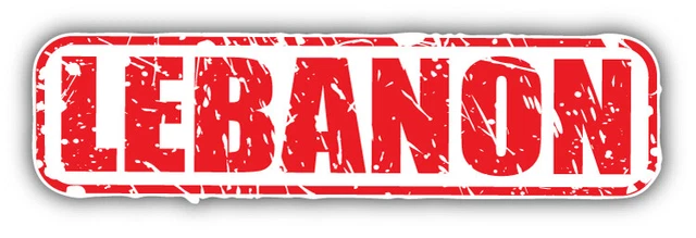 DOPASTICKER Lebanon Grunge Car Sticker Phone Decal Water Bottle ...
