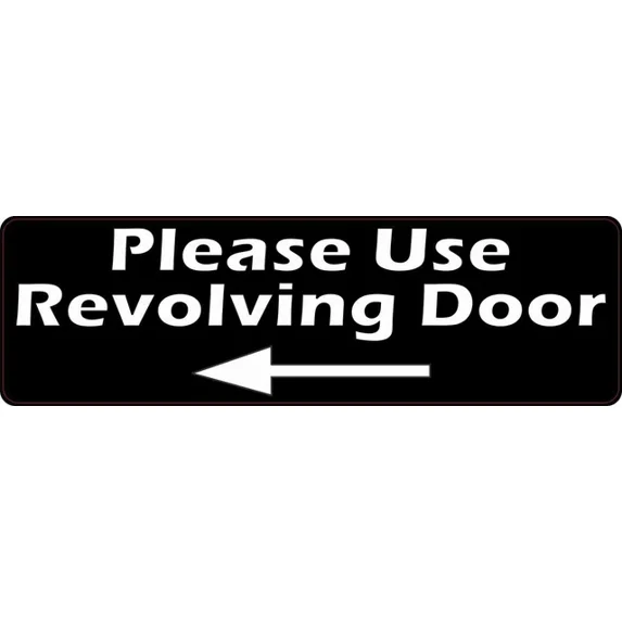 DOPASTICKER Left Arrow Please Use Revolving Door Sticker Phone Sticker ...