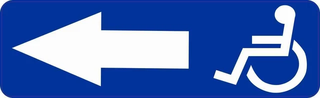 DOPASTICKER Left Arrow Wheelchair Access Sticker Handicap Business ...