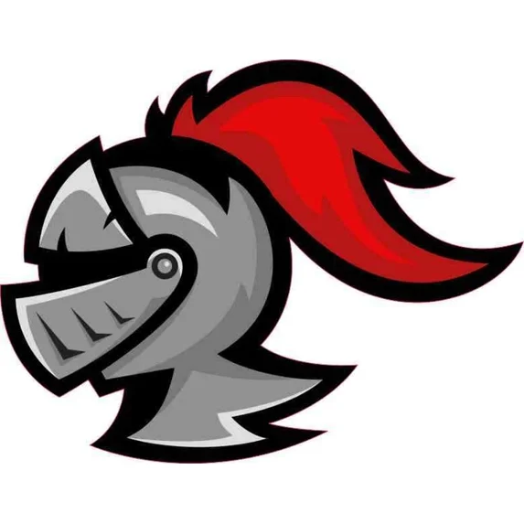 DOPASTICKER Left Facing Red Knight Mascot Sticker Vehicle School ...
