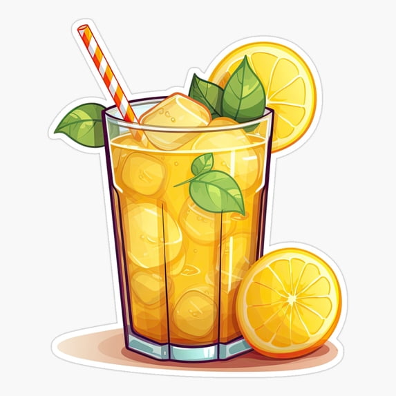 DOPASTICKER Lemonade, Drink Sticker, Phone Sticker Water Bottle Sticker Car Sticker - Walmart.com