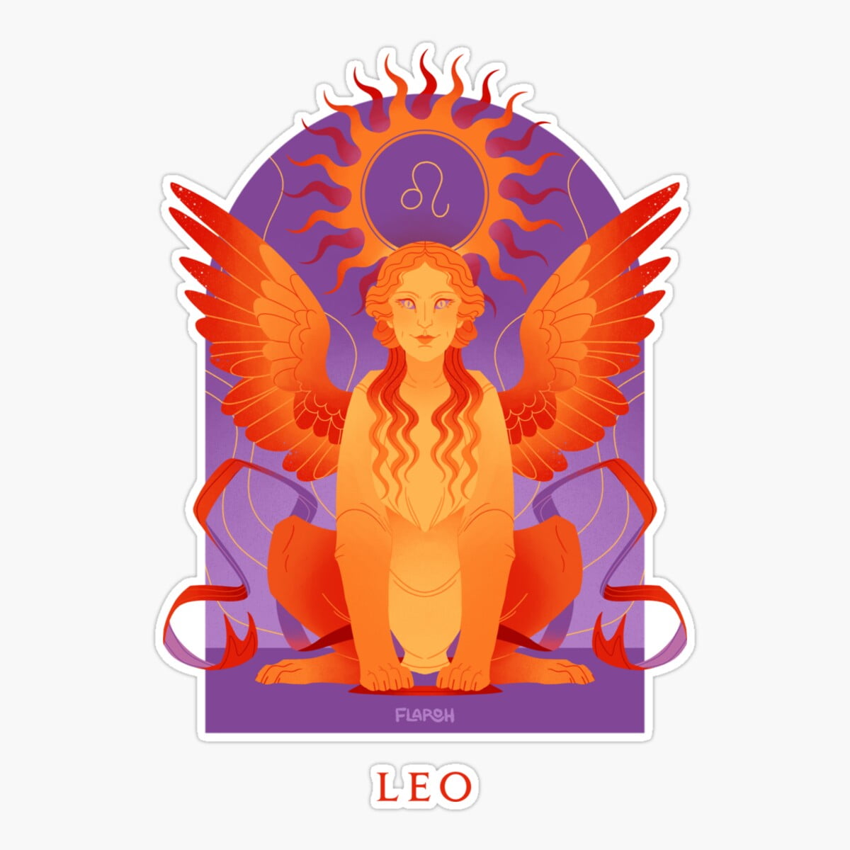 DOPASTICKER Leo, Ancient Greek Astrology Series Sticker, Phone Sticker ...