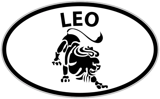 DOPASTICKER Leo Horoscope Zodiac Sign Astrology Oval Car Window Sticker ...